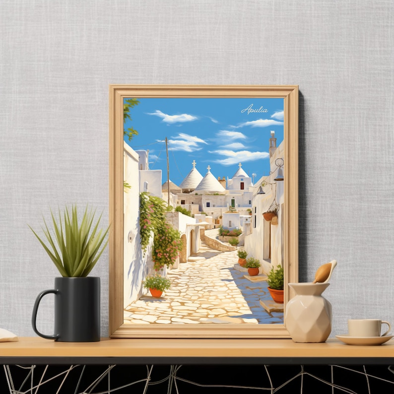 Apulia Poster, Apulia Travel Poster, Apulia Wall Art, Puglia Wall Art ...