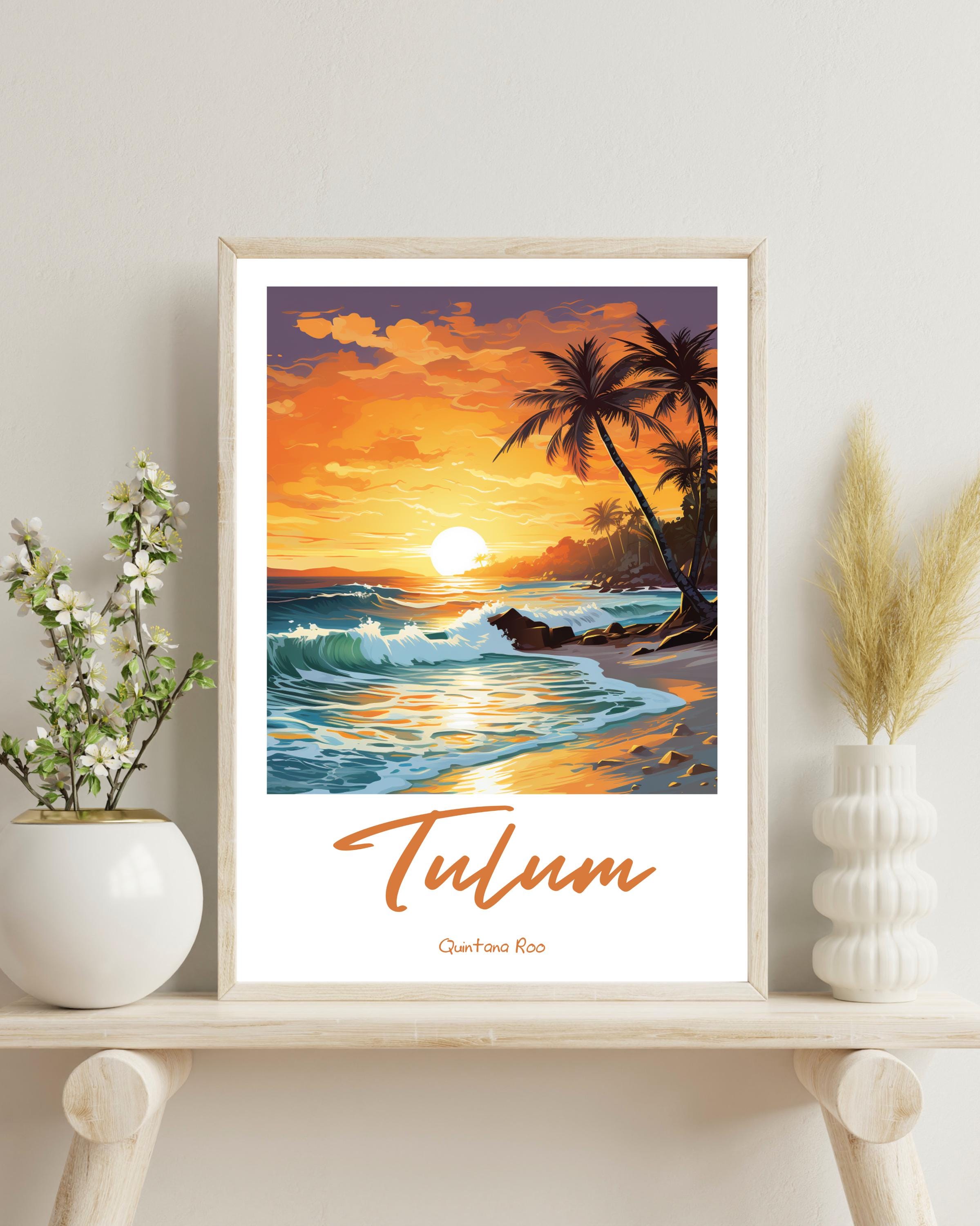 Tulum Poster, Tulum Travel Print, Tulum Wall Hanging Home Decoration ...