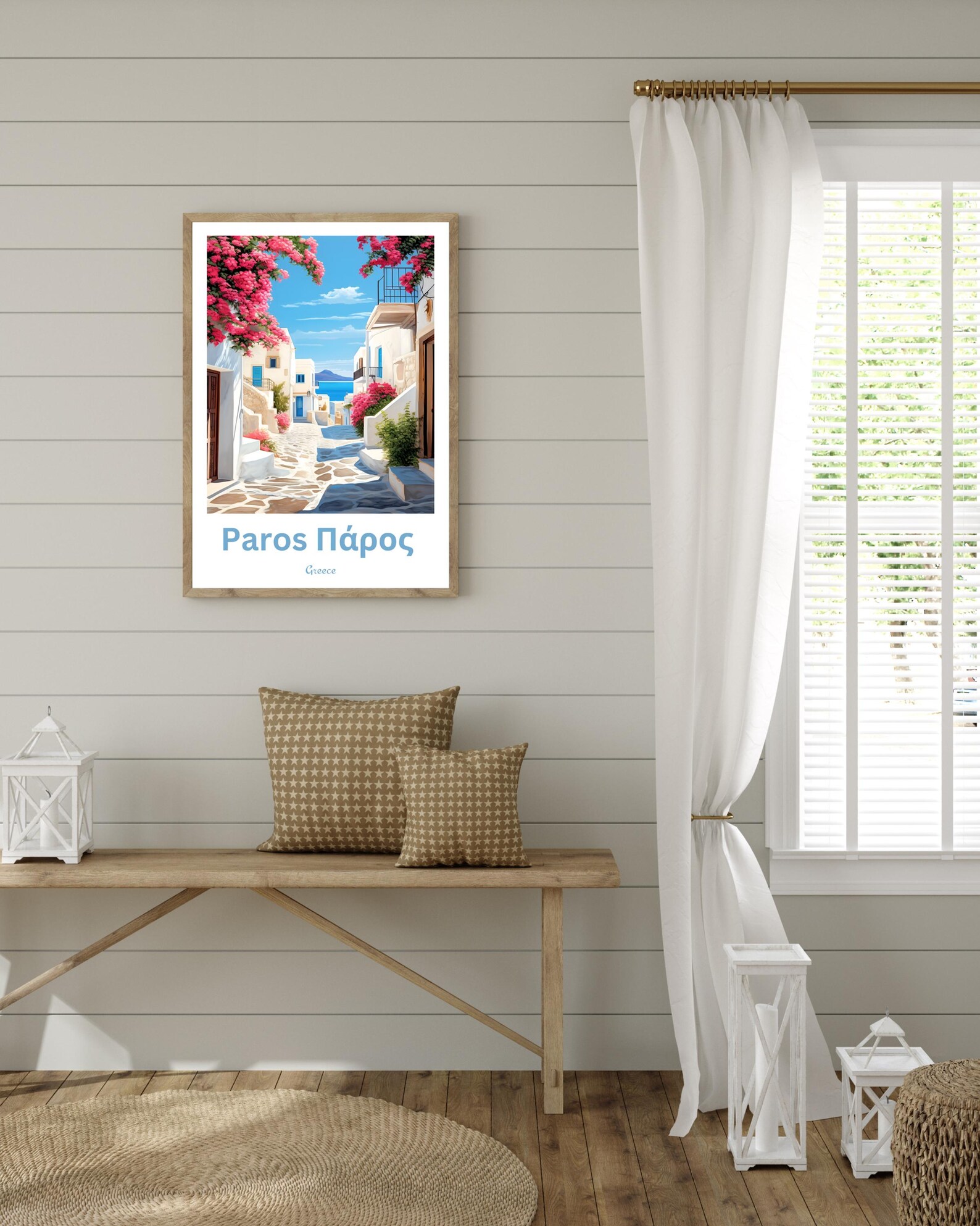Paros Poster, Paros Travel Print, Paros Travel Art Gift, Greece Art ...