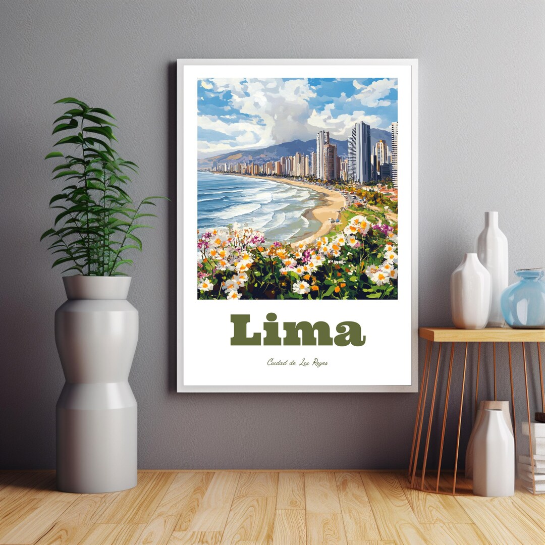 Lima Poster, Lima Travel Print, Peru Poster, Lima Wall Art, Peru Travel ...