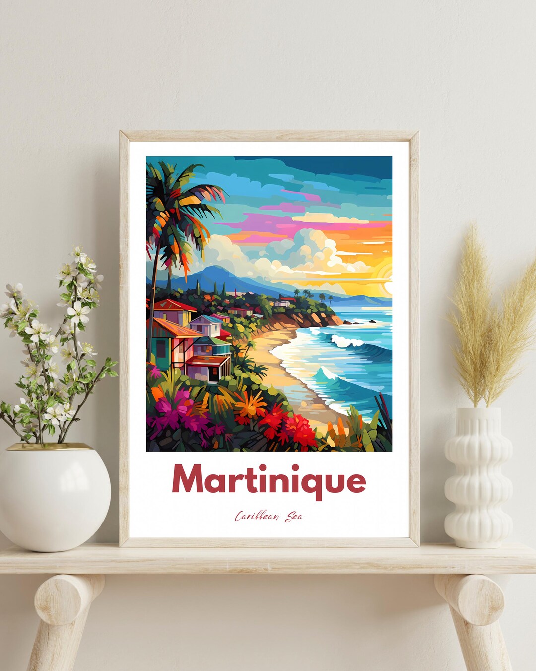 Martinique Poster, Martinique Travel Print, Caribbean Travel Print ...