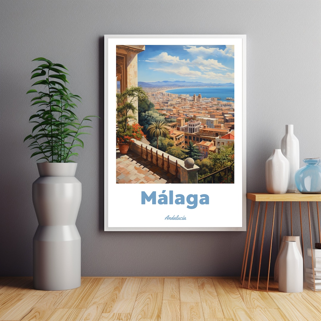 Malaga Poster, Málaga Travel Print, Malaga Artwork, Birthday Gift ...