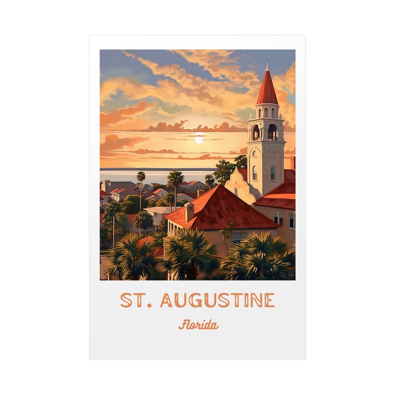 St. Augustine Poster, St. Augustine Print, Florida Art, St. Augustine ...