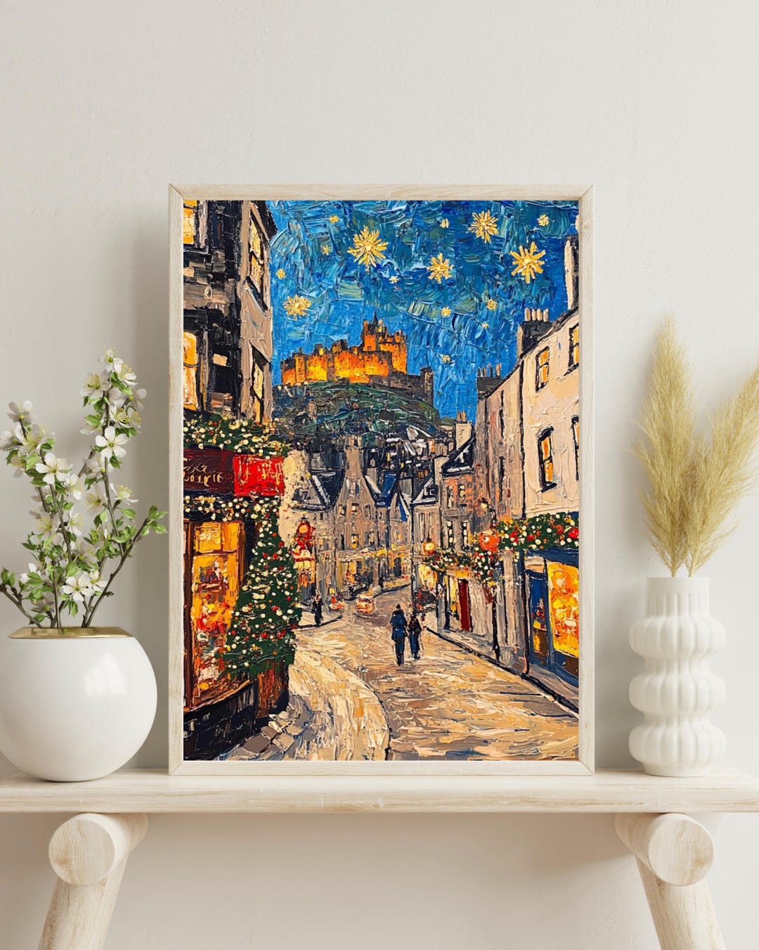 Edinburgh Poster, Edinburgh Winter Scene Print, Edinburgh Wall Art ...