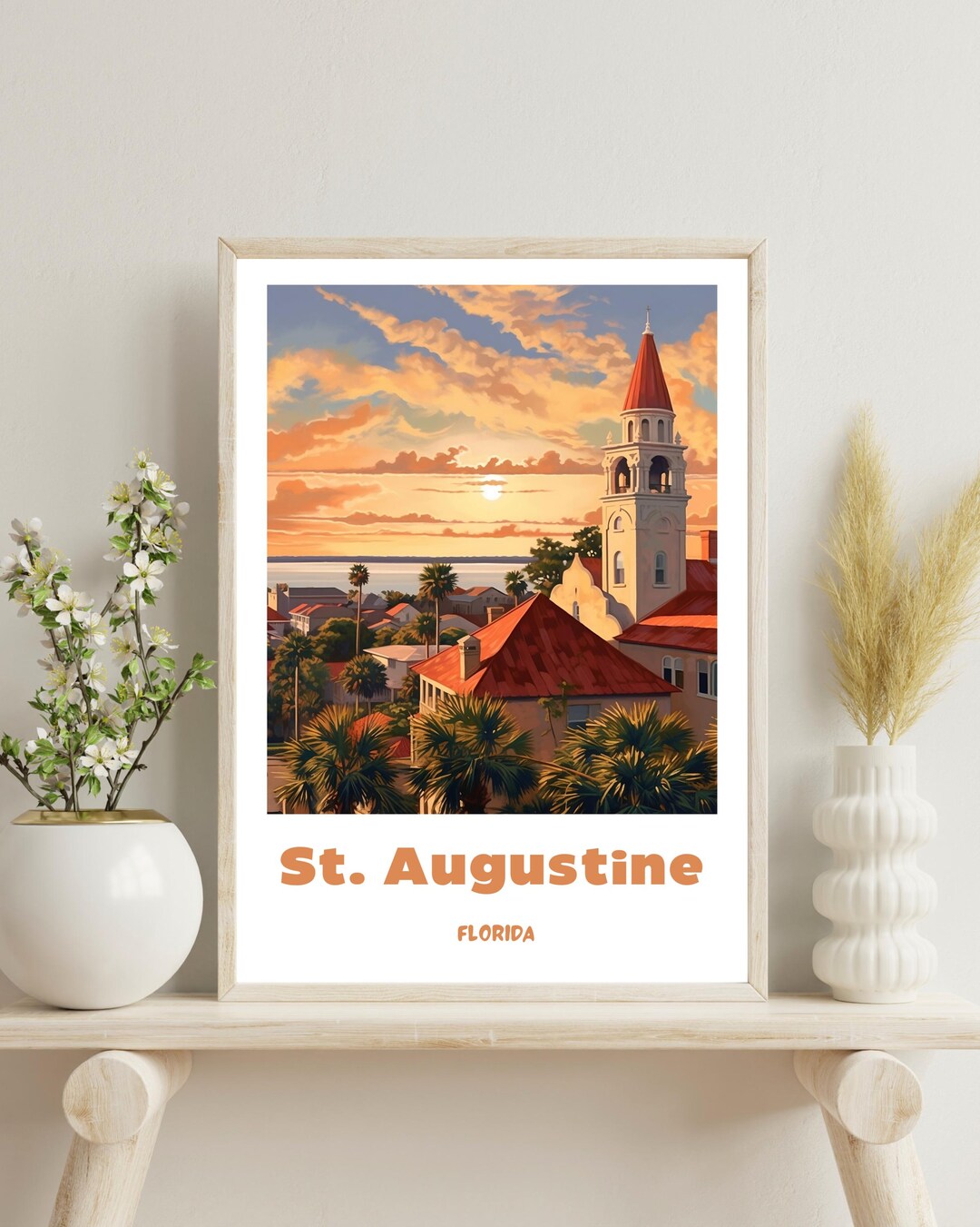 St. Augustine Poster, St. Augustine Print, Florida Art, St. Augustine ...
