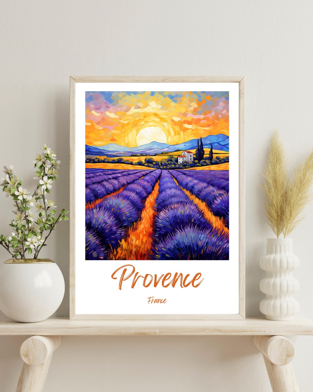 Provence Poster, Provence Traditional Travel Print - France, Provence ...