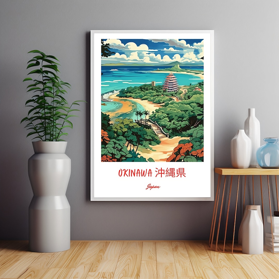 Okinawa Poster, Okinawa Print, Japan Art, Okinawa Island Print, Okinawa ...