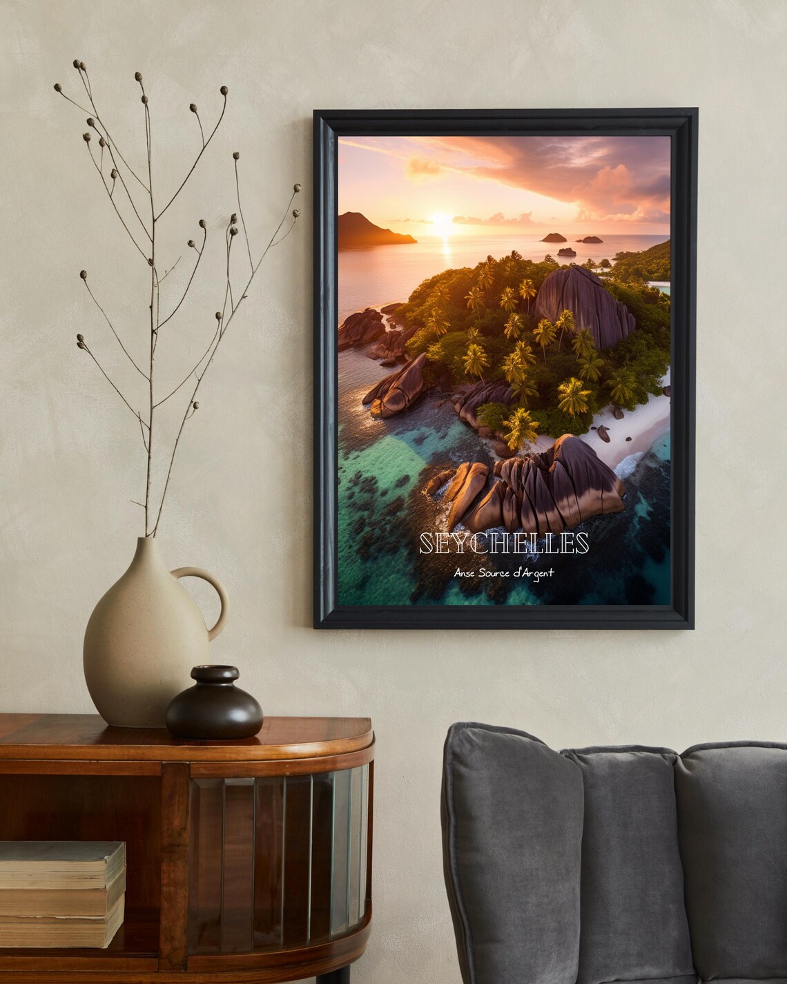 Seychelles Travel Poster, Seychelles Print, Anse Source D'argent Poster ...