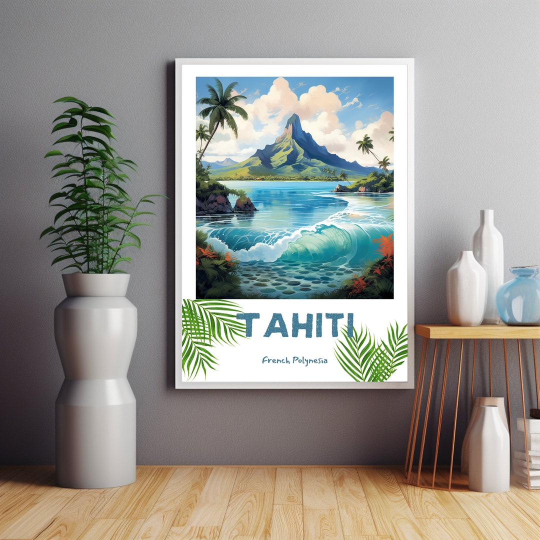 Tahiti Poster, Tahiti France Art Print, French Tahiti Polynesia, Tahiti ...