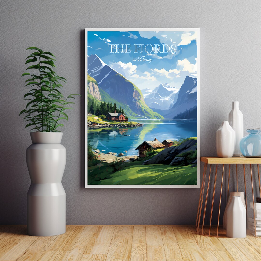 Norway Fjords Poster, Fjords Print, Norway Print, Fjords Wall Art ...
