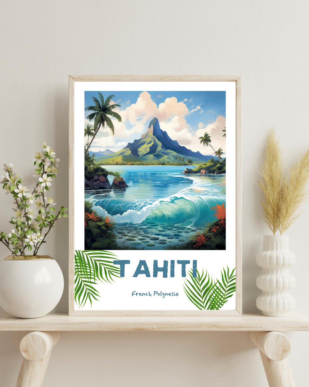 Tahiti Poster, Tahiti France Art Print, French Tahiti Polynesia, Tahiti ...