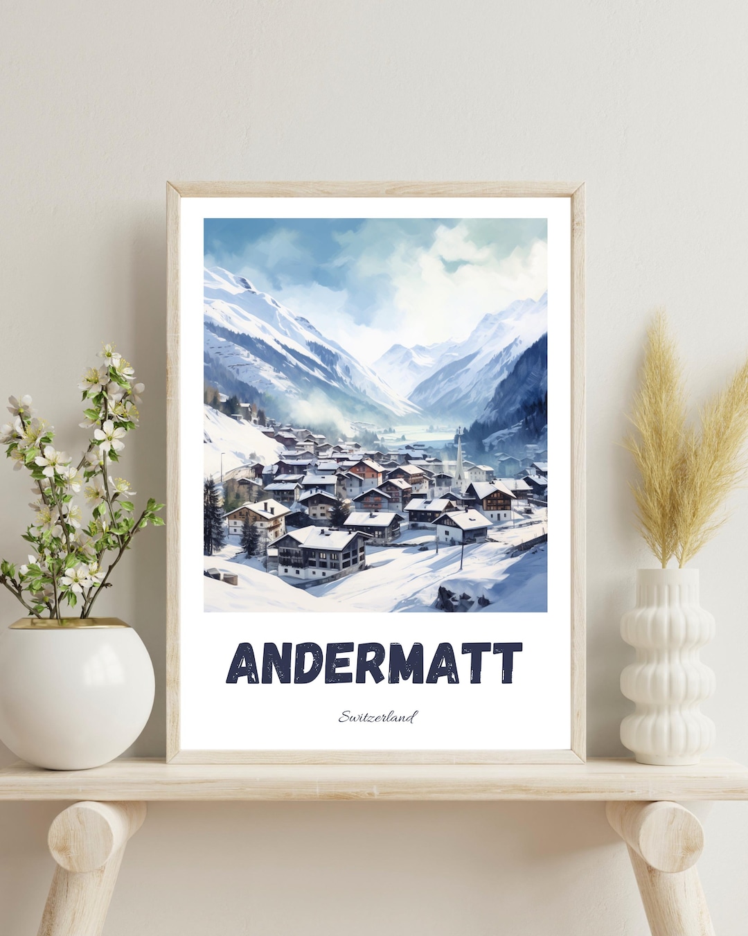 Andermatt Poster, Andermatt Travel Print, Andermatt Art Poster, Switzerland Wall Decor ...