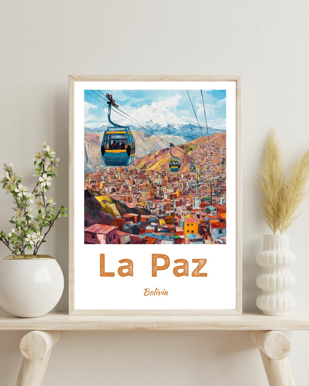 La Paz Bolivia Poster, La Paz Travel Print, La Paz Wall Art, Bolivia ...