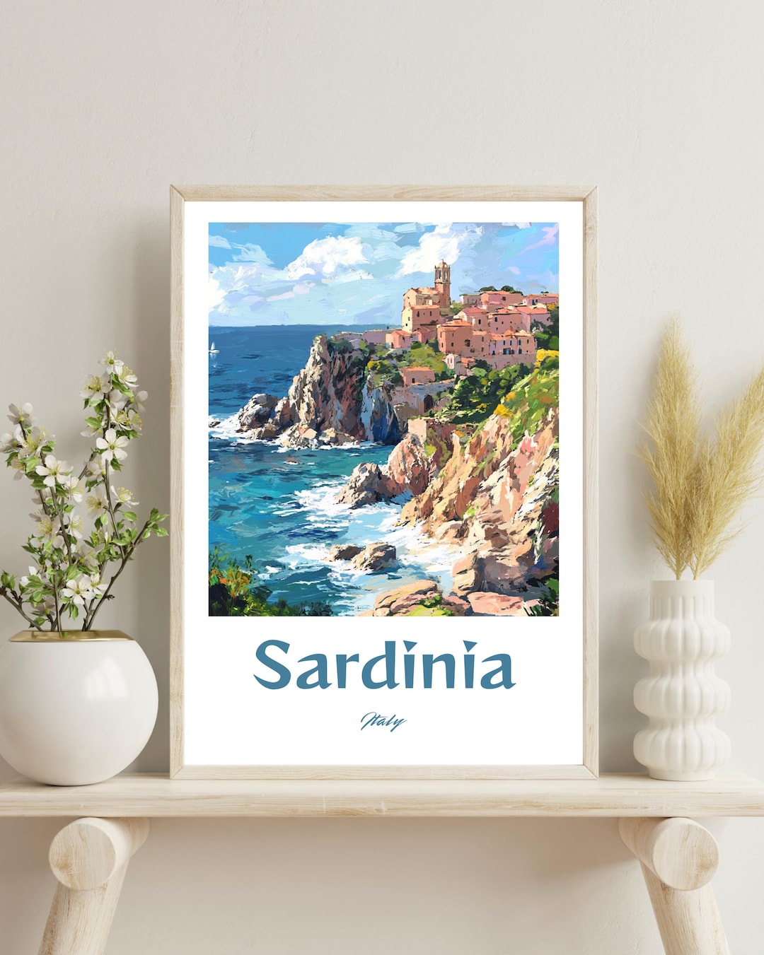 Sardinia Poster, Sardinia Italy Travel Print, Sardinia Wall Decor ...