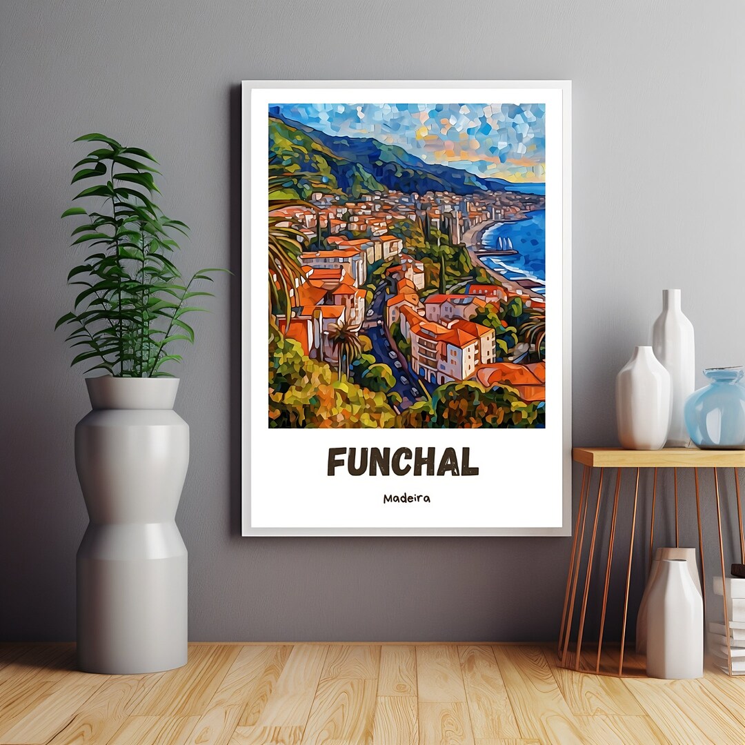 Funchal Poster Madeira Poster Funchal Madeira Print - Etsy