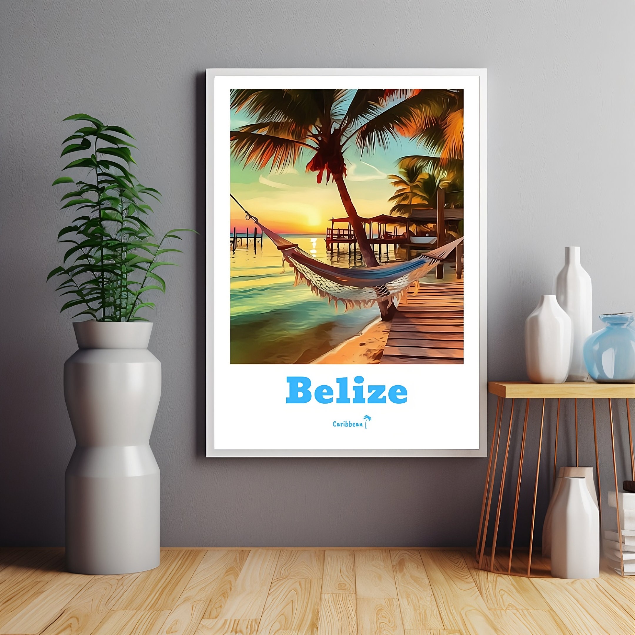 Belize Print Belize Poster Belize Wall Artcaribbean - Etsy