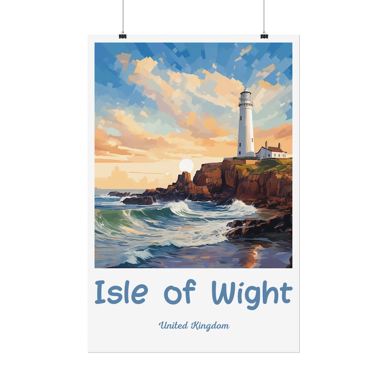 Isle of Wight Poster, Isle of Wight Travel Print, Isle of Wight Wall ...