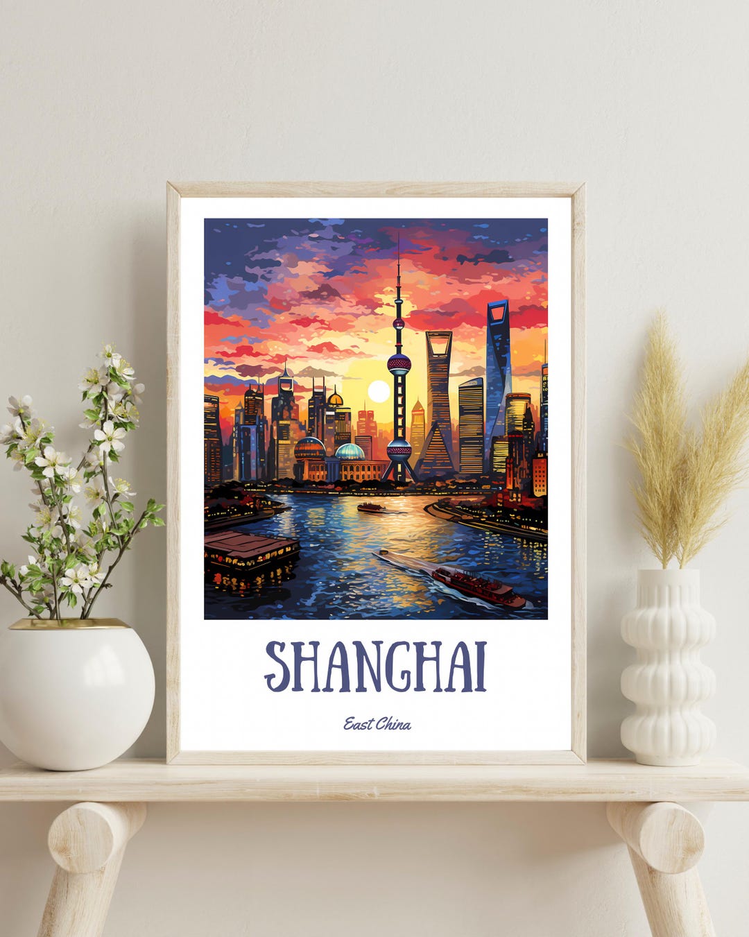 Shanghai Poster, Shanghai Art Print, Shanghai Travel Poster, China Art ...