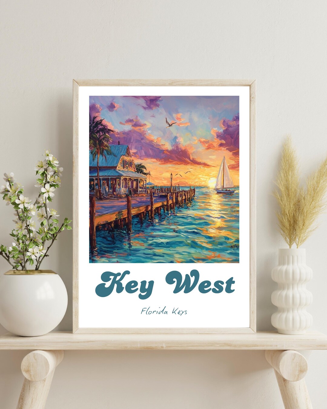 Key West Poster, Key West Travel Print, Key West Wall Art, Florida Art ...
