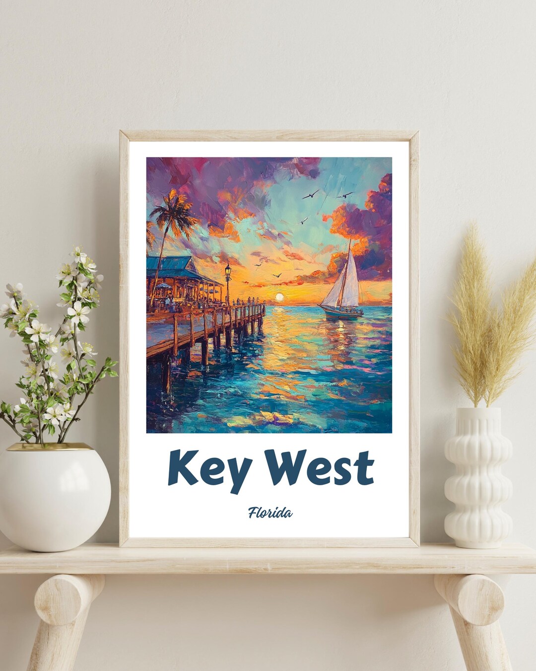 Key West Poster, Key West Travel Print, Key West Wall Art, Florida Art ...