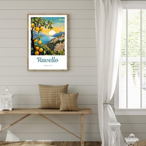 Ravello Poster, Amalfi Coast Traditional Travel Print, Ravello Print ...