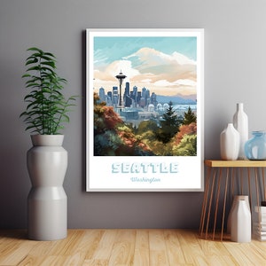 Seattle Poster - Etsy