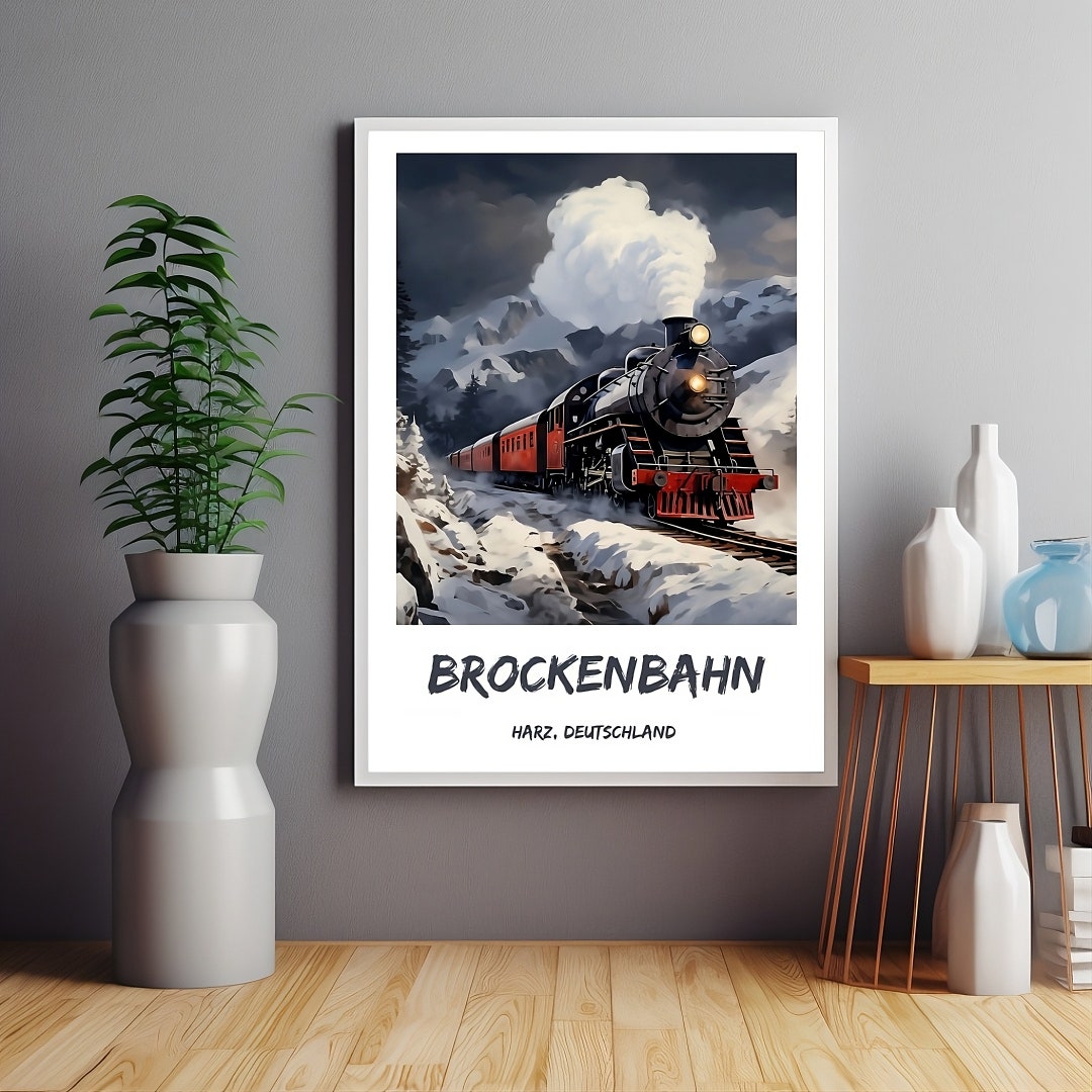 Brockenbahn Poster, Brocken Railway Print, German Train Art,germany ...