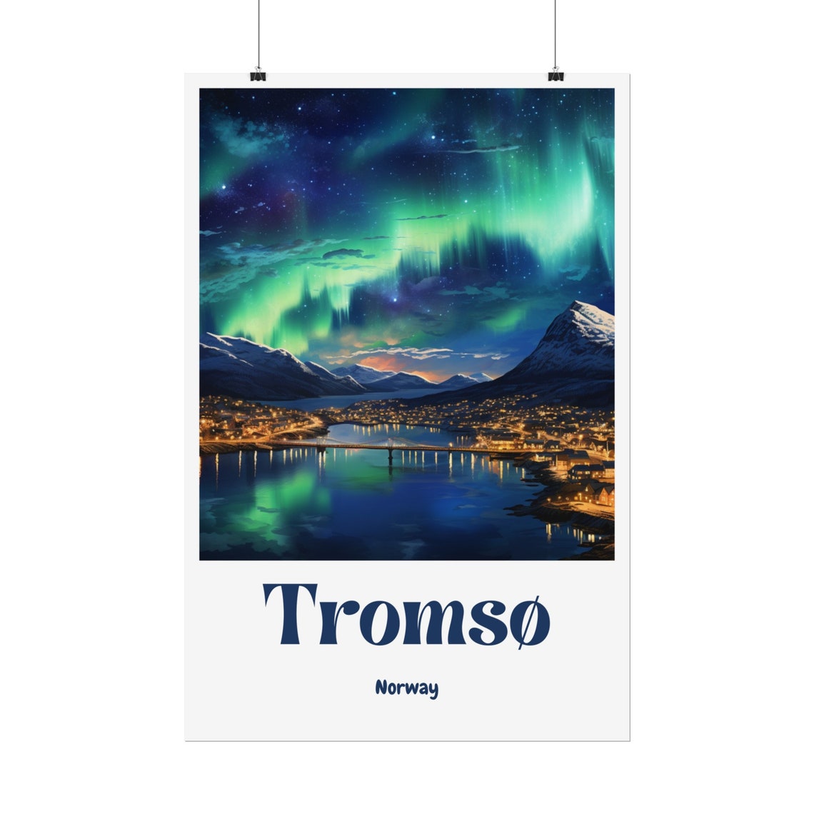 Tromso Norway Poster, Tromso Art Print, Tromso Norway Illustration ...