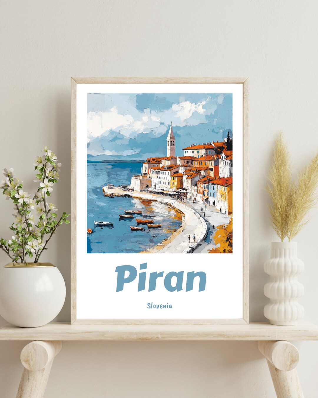 Piran Slovenia Poster, Piran Travel Print, Piran Wall Art, Slovenia Art ...