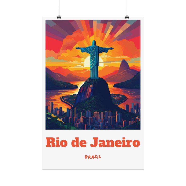 Rio De Janeiro Poster, Rio De Janeiro Travel Print, Brazil Travel Art ...