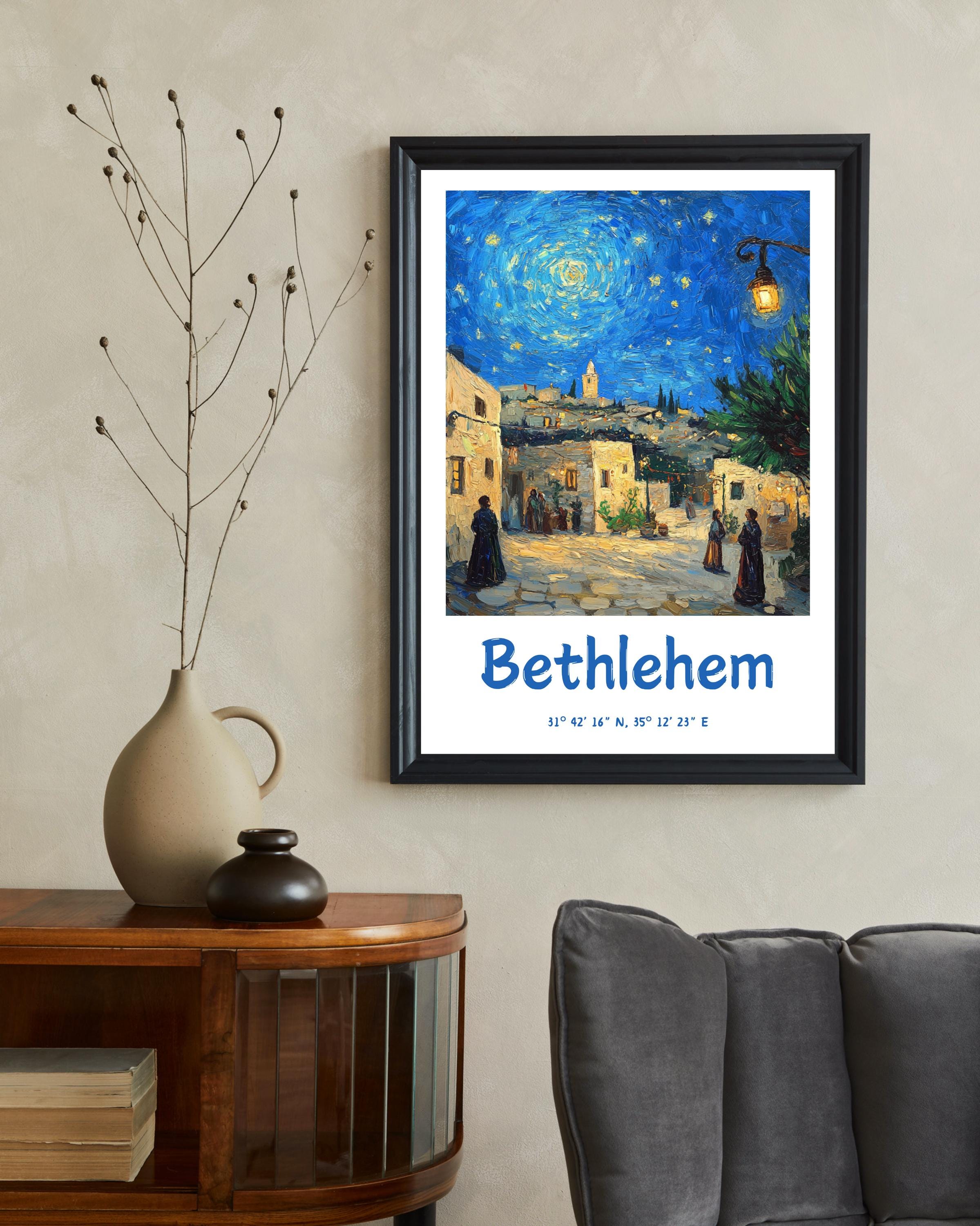 Bethlehem Poster, Bethlehem Print, Bethlehem Wall Art, Christmas Gift ...