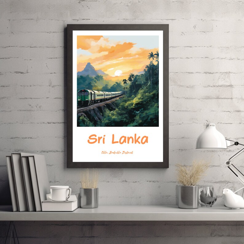 Sri Lanka Poster, Sri Lanka Traditional Travel Print, Sri Lanka Travel ...