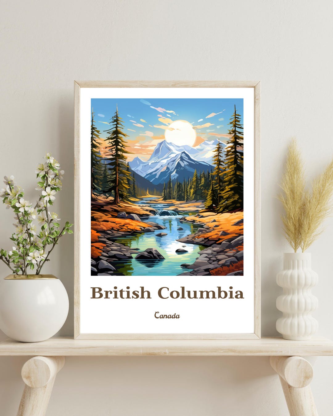 British Columbia Poster, Canada Nature Artwork, British Columbia Print ...