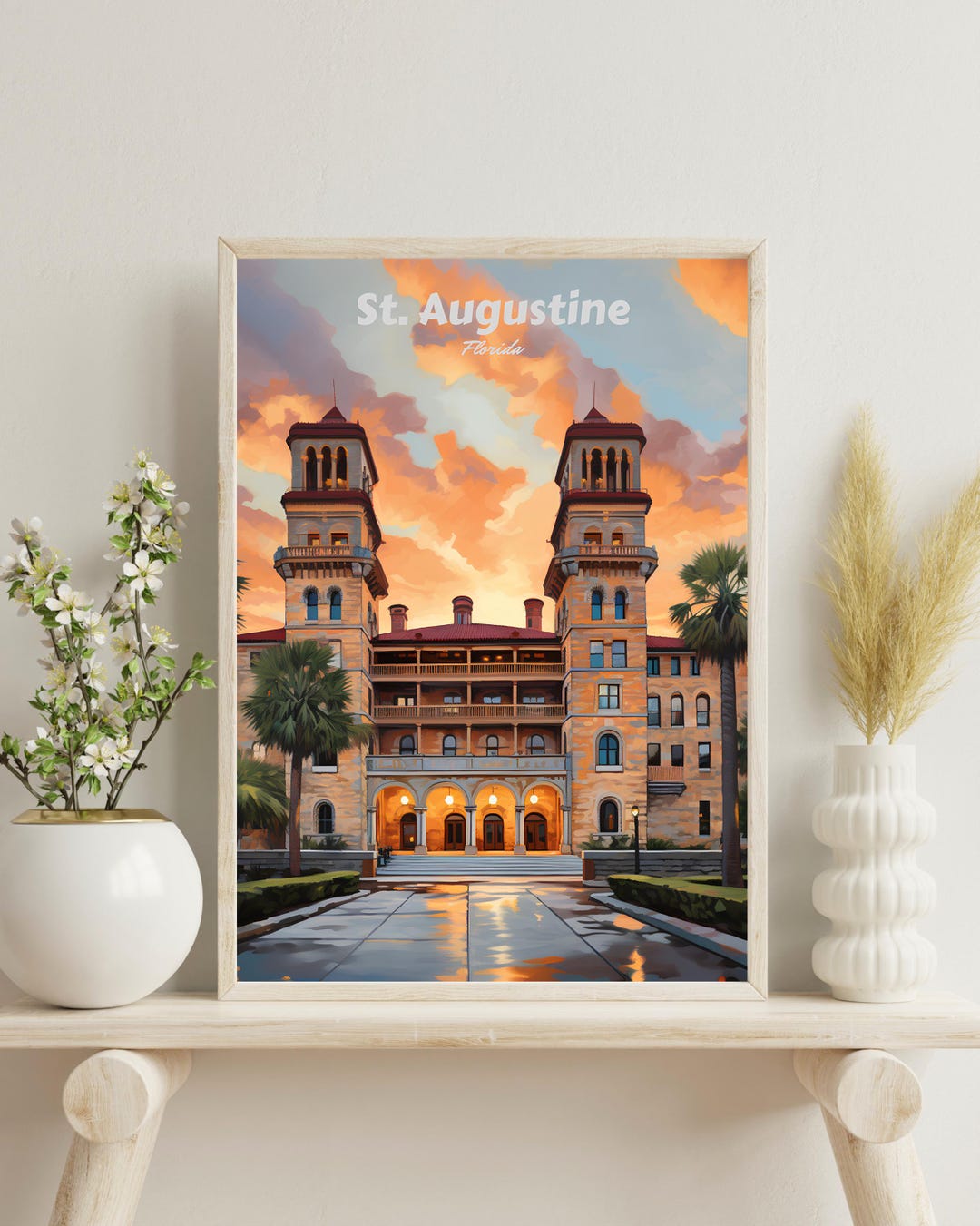 St. Agustine Poster, St. Augustine Travel Print, St. Augustine Gift Art ...