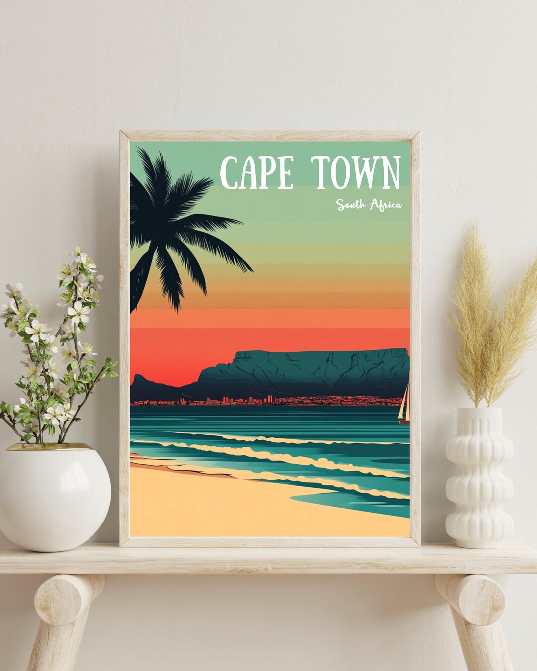 Cape Town Poster, Cape Town Travel Print, Cape Town Wall Art, Cape Town ...
