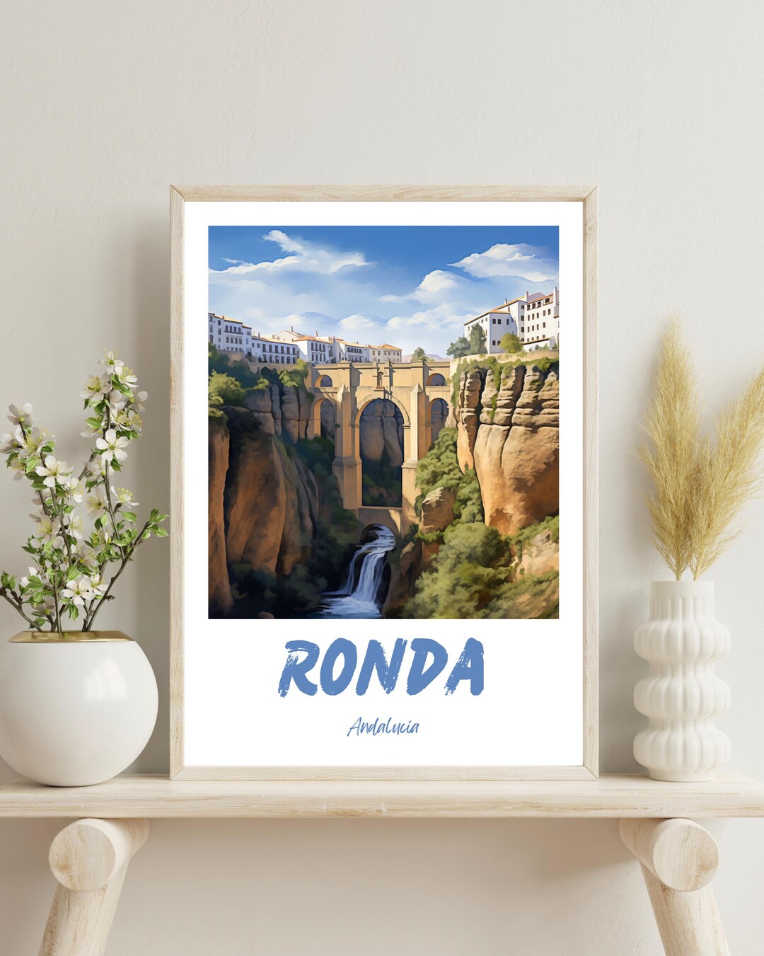Ronda Poster, Ronda Travel Print, Spain Travel Poster, Ronda Wall Decor ...