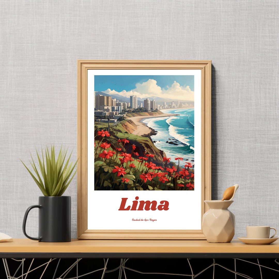 Lima Poster, Lima Travel Print, Peru Poster, Lima Wall Art, Peru Travel ...