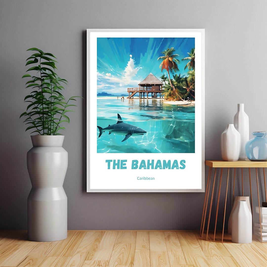 Bahamas Poster, the Bahamas Travel Print, Caribbean Travel Wall Art ...