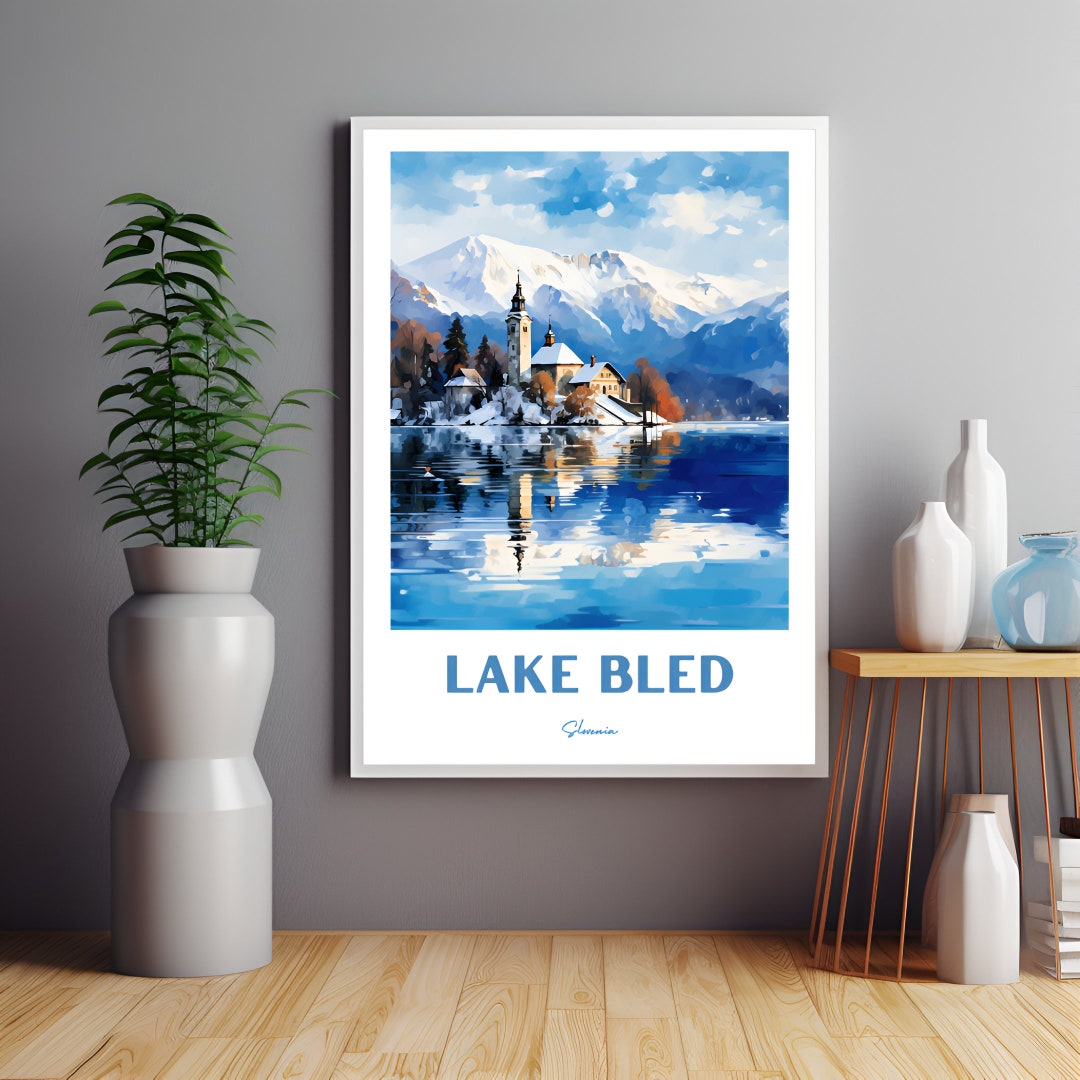 Lake Bled Poster, Lake Bled Print, Lake Bled Travel Print, Lake Bled ...