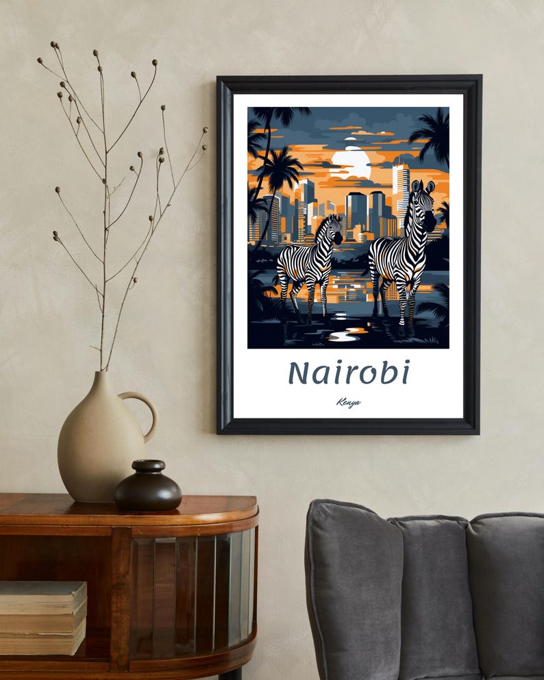 Nairobi Poster, Nairobi Travel Print, Nairobi Gift Art,kenya Travel ...