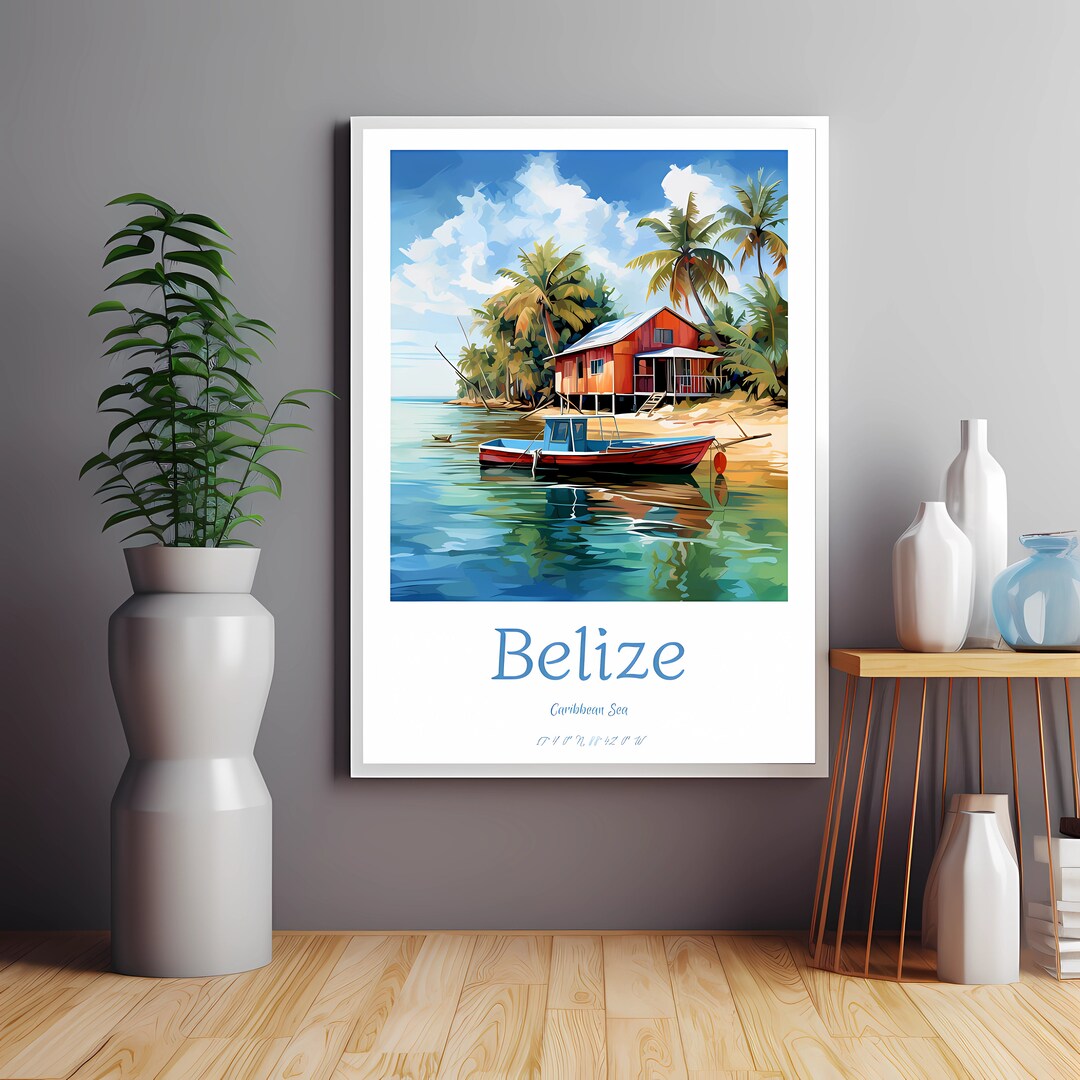 Belize Poster, Belize Print, Belize Wall Art,caribbean Poster,belize ...