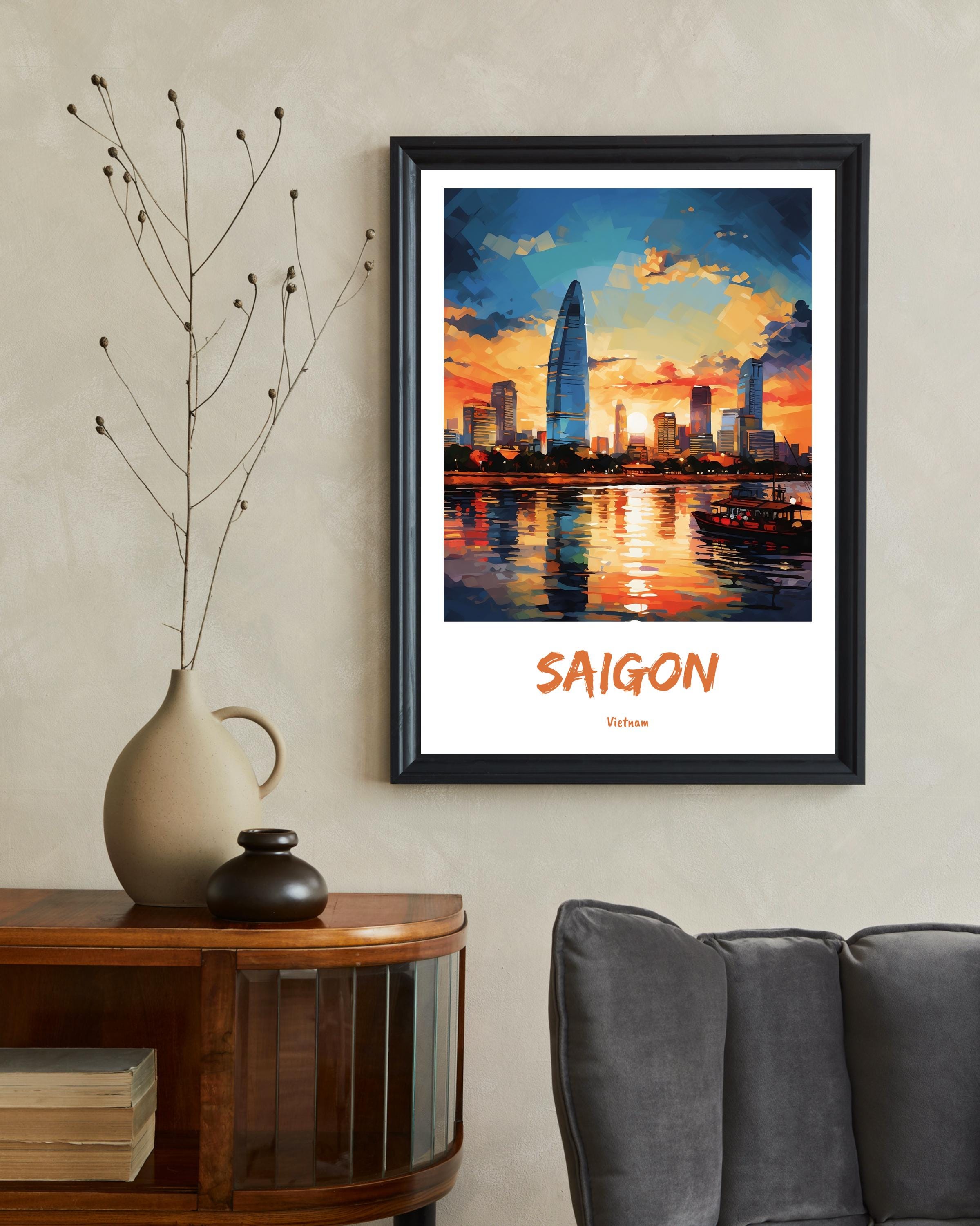 Saigon Poster, Ho Chi Minh City Print Poster, Ho Chi Minh Travel Print ...