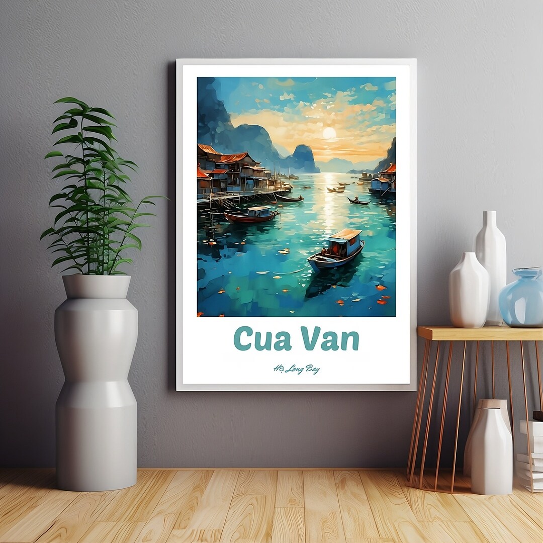 Cua Van Poster Cua Van Print Ha Long Bay Wall Art Travel - Etsy