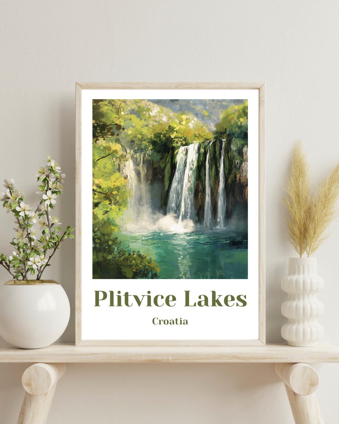 Plitvice Lakes National Park Poster, Plitvice Lakes Croatia Print ...