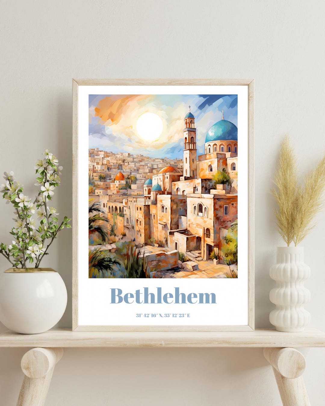 Bethlehem Poster, Bethlehem Print, Bethlehem Wall Art, Christmas Gift ...