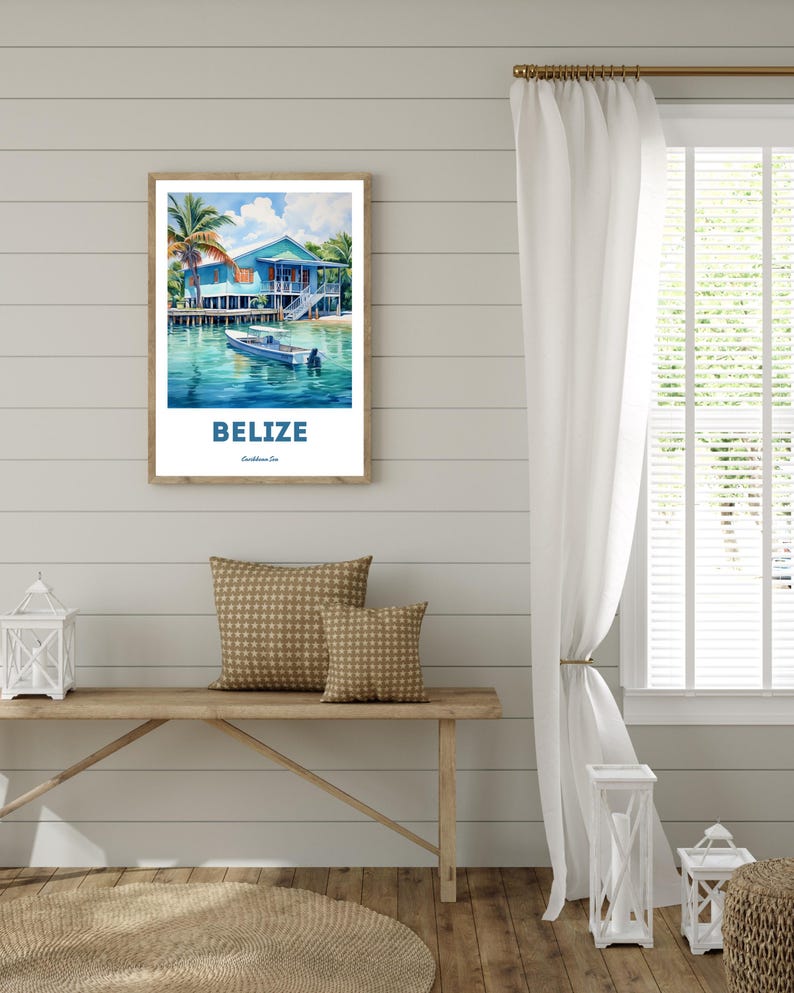 Belize Poster, Belize Wall Art, Caribbean Poster,belize Traditional ...