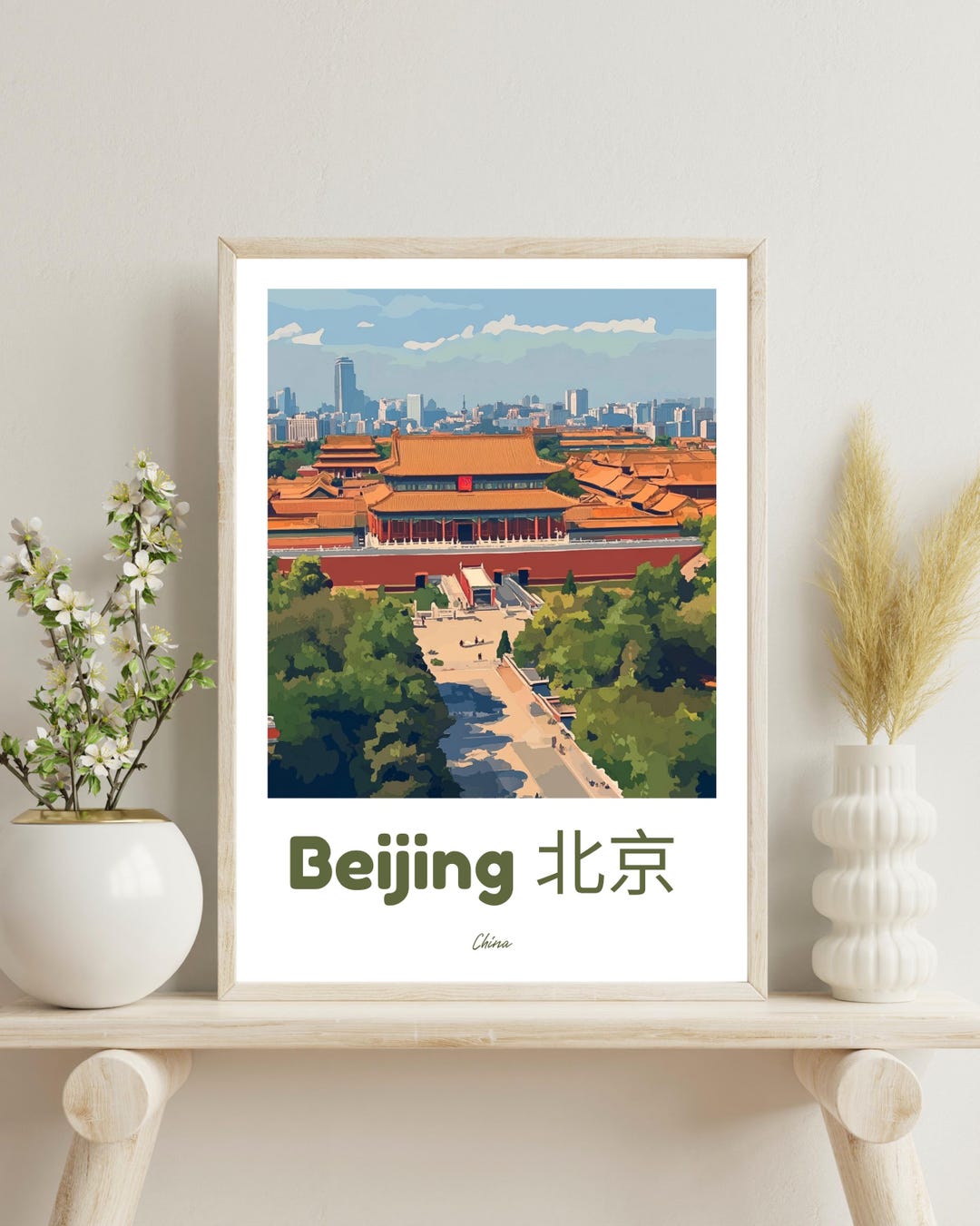 Beijing Poster, Beijing Travel Print, Beijing Wall Art, China Beijing ...