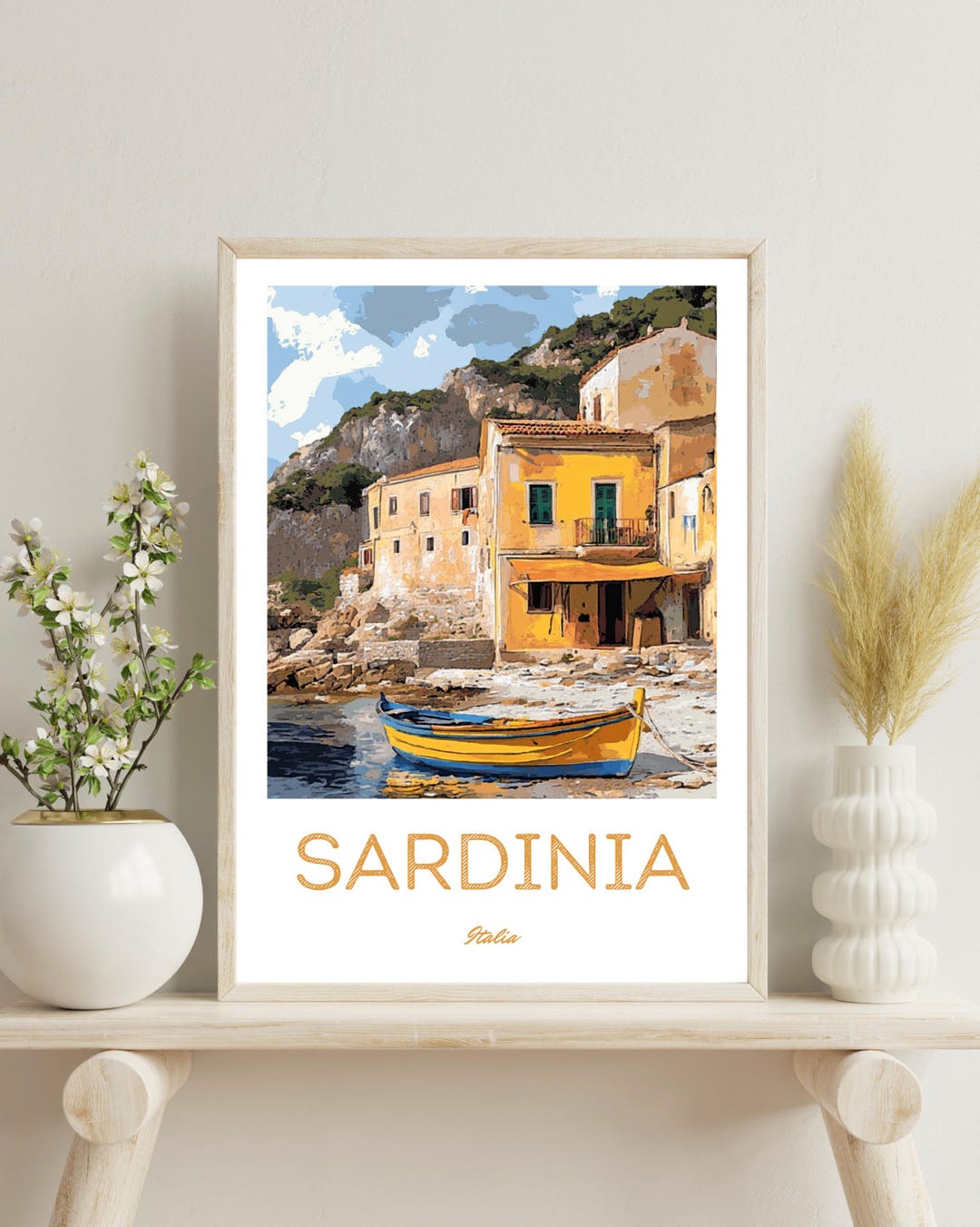Sardinia Poster, Sardinia Italy Travel Print, Sardinia Wall Decor ...