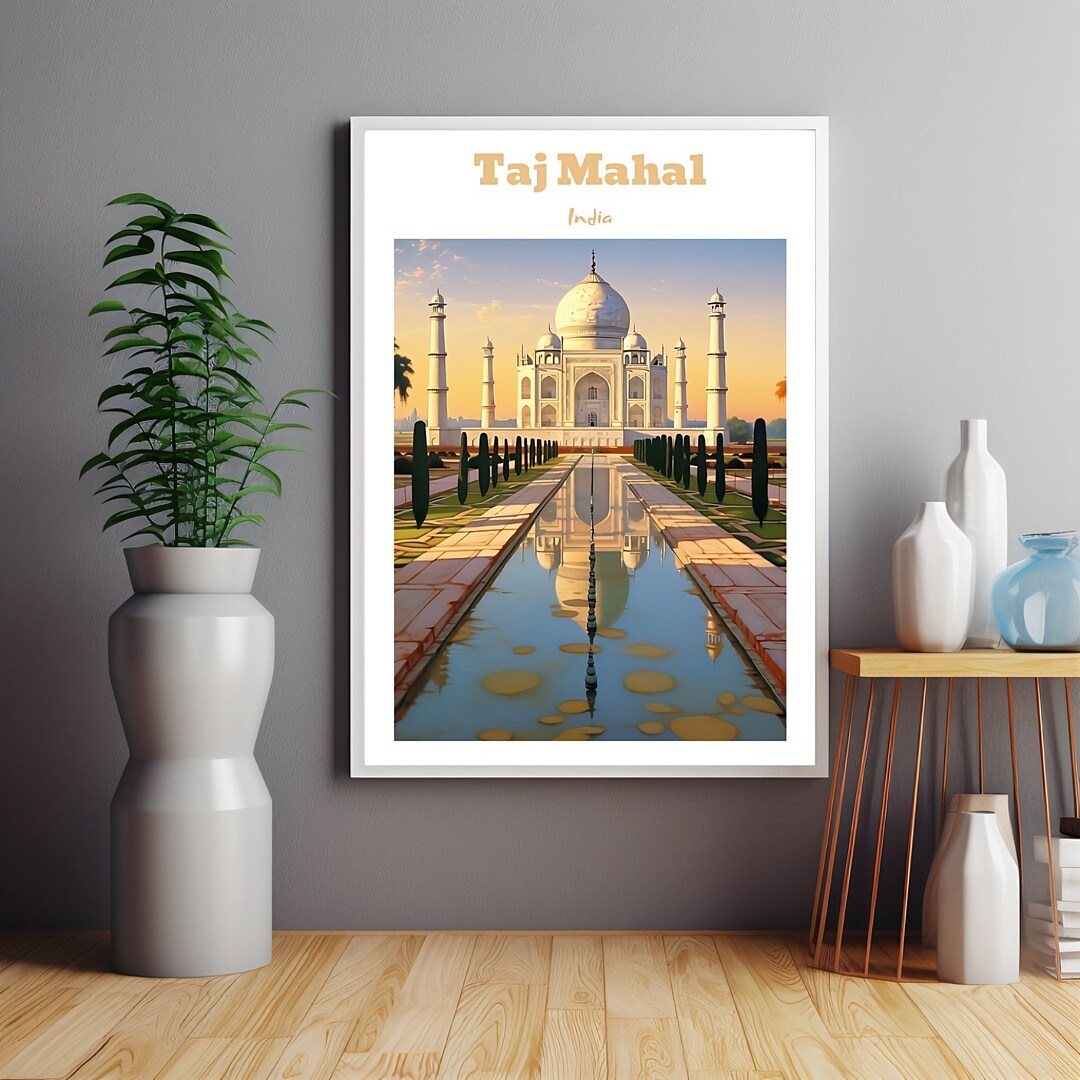 Taj Mahal Poster, Agra Poster, Birthday Present, Wedding Gift ...