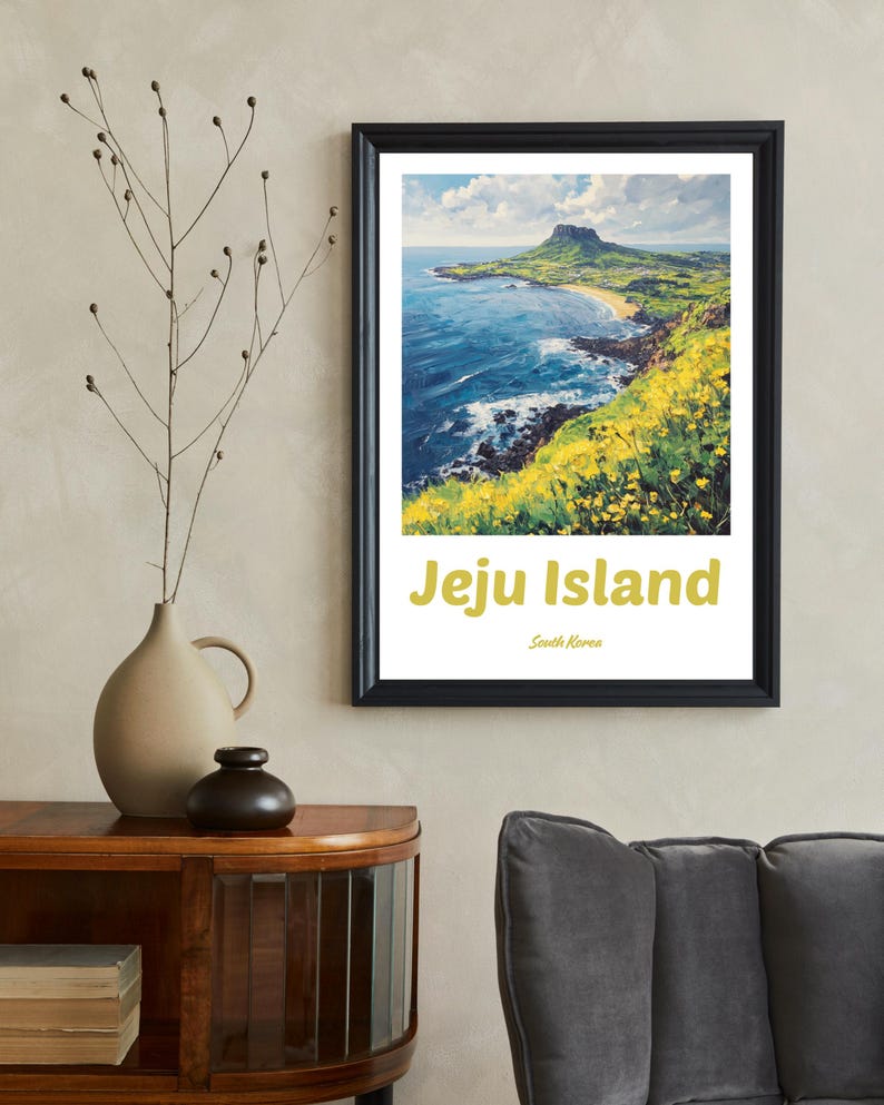 Jeju Island South Korea Poster, Jeju Island Travel Print, Jeju Island ...